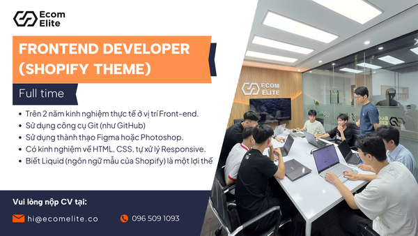 Frontend Developer (Shopify Theme) Full time – EcomElite Official